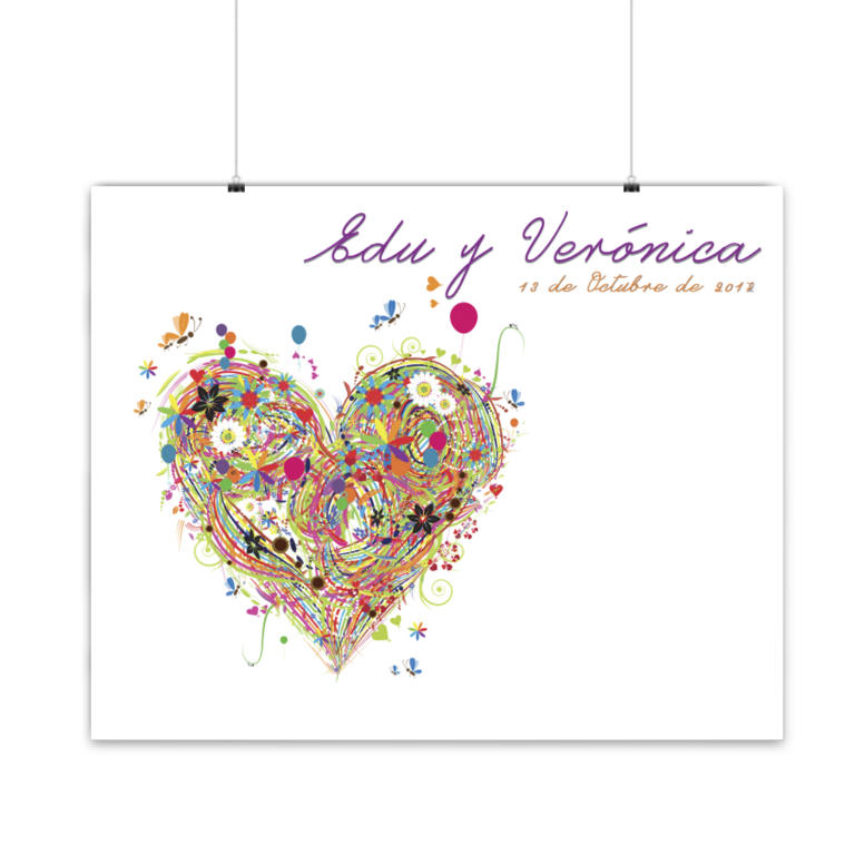 Photocall Corazón Floral | Prod 24h | Entrega rápida